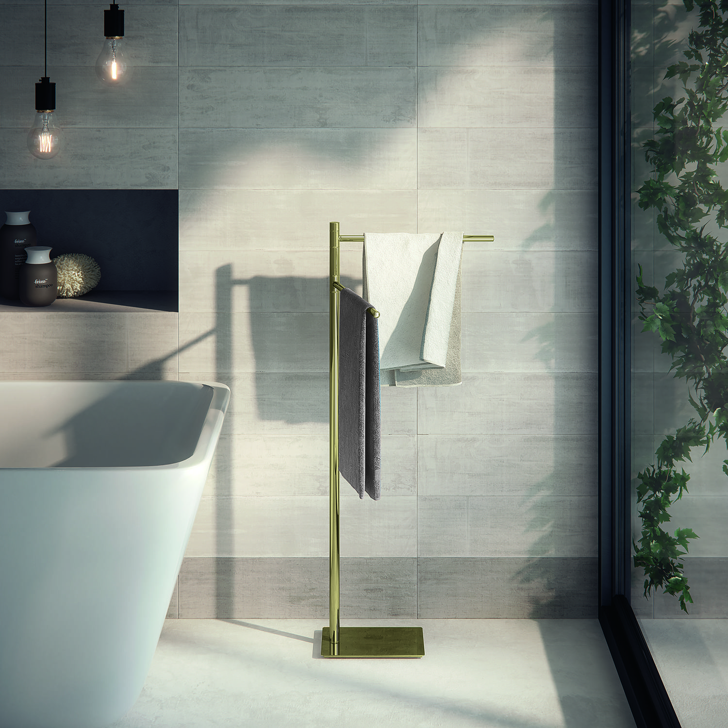 Gedy Trilly, стойка: 2 полотенцедержателя, цвет матовое золото, TR31(88 ...